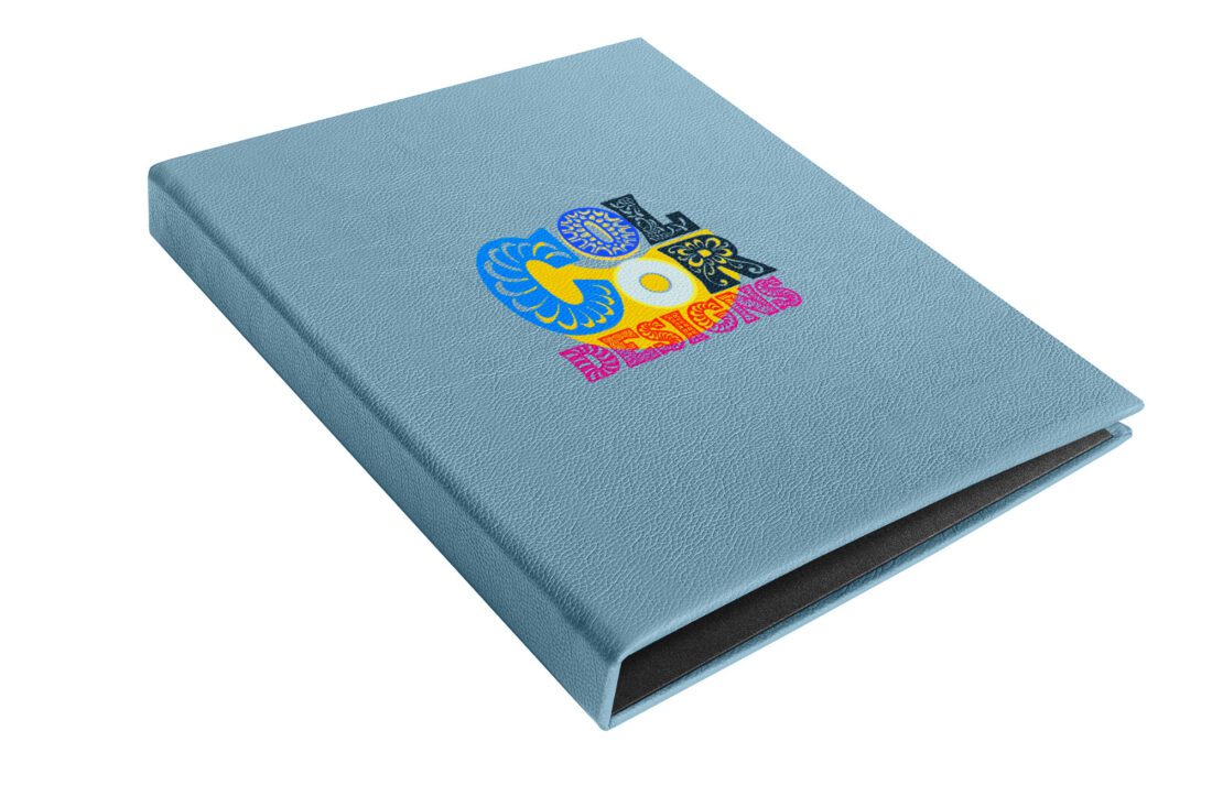 Leather Casebound Binder A4 Portrait Spot Digital Print